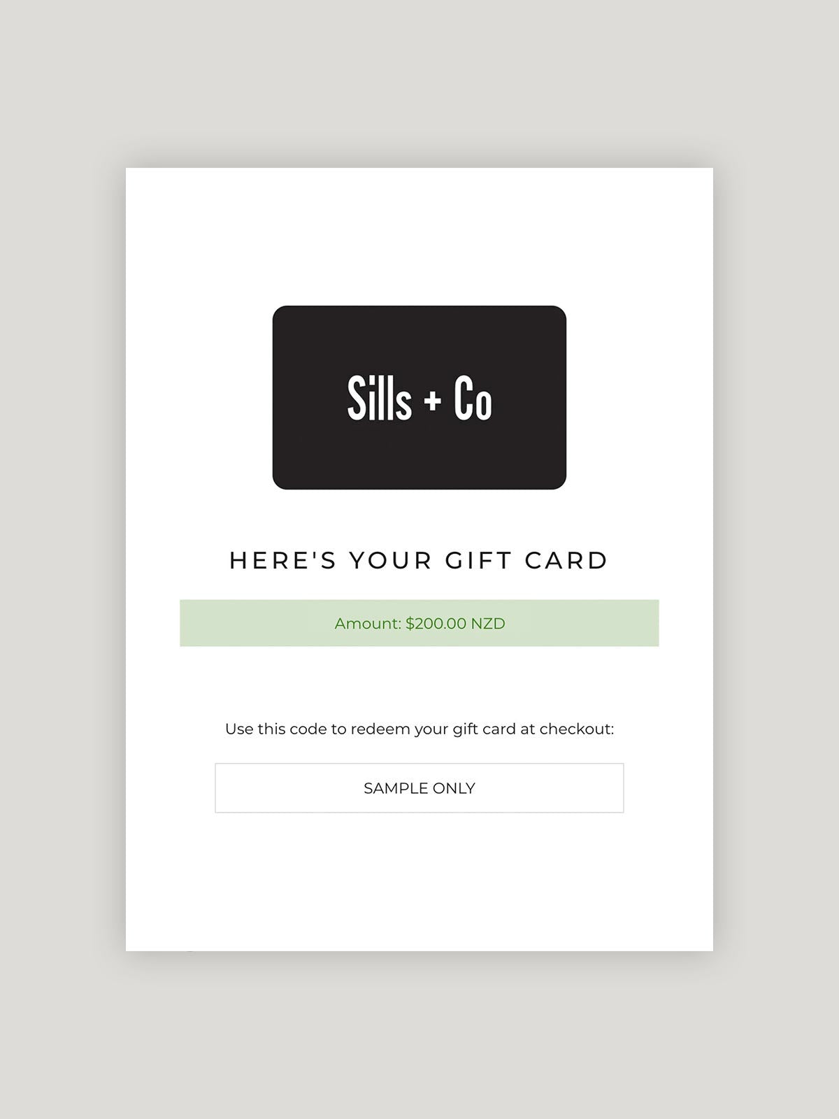 $200 e-Gift Card